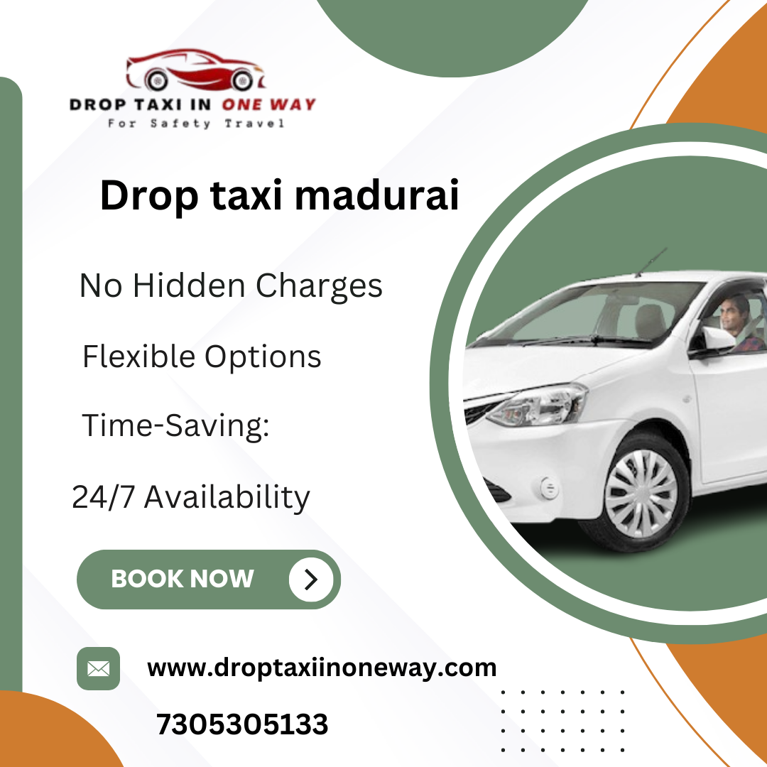 Book Drop Taxi Madurai For On-Time And Hassle-Free Rides
